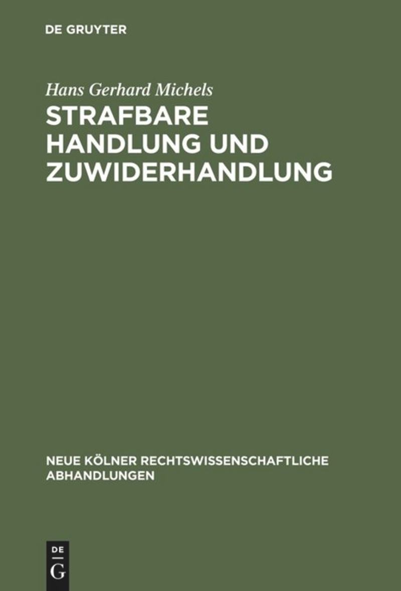 Strafbare Handlung und Zuwiderhandlung...