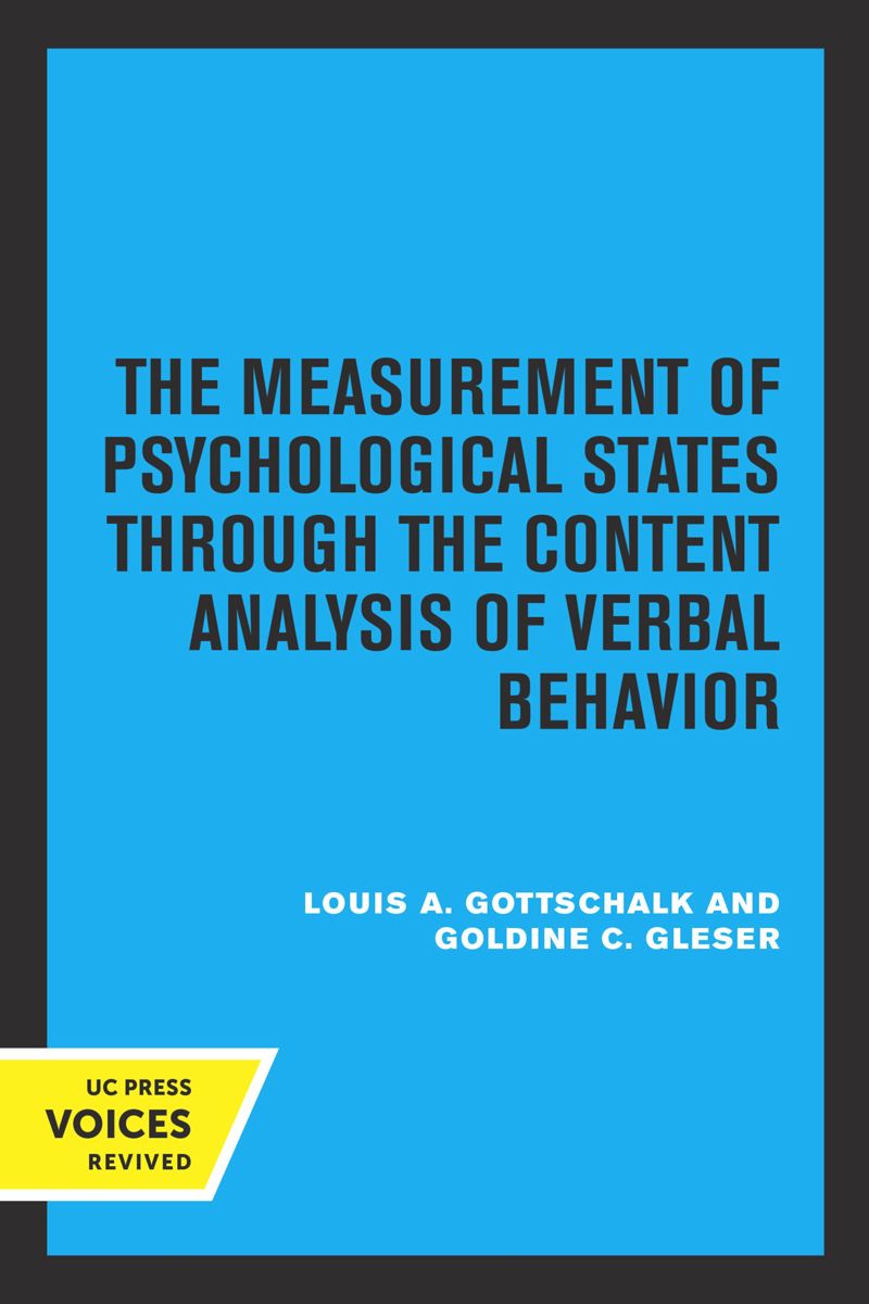 The Measurement of Psychological States Through the Content Analysis of ...
