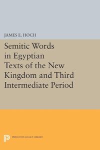 Semitic Words in Egyptian Texts of the New Kingdom and Third ...