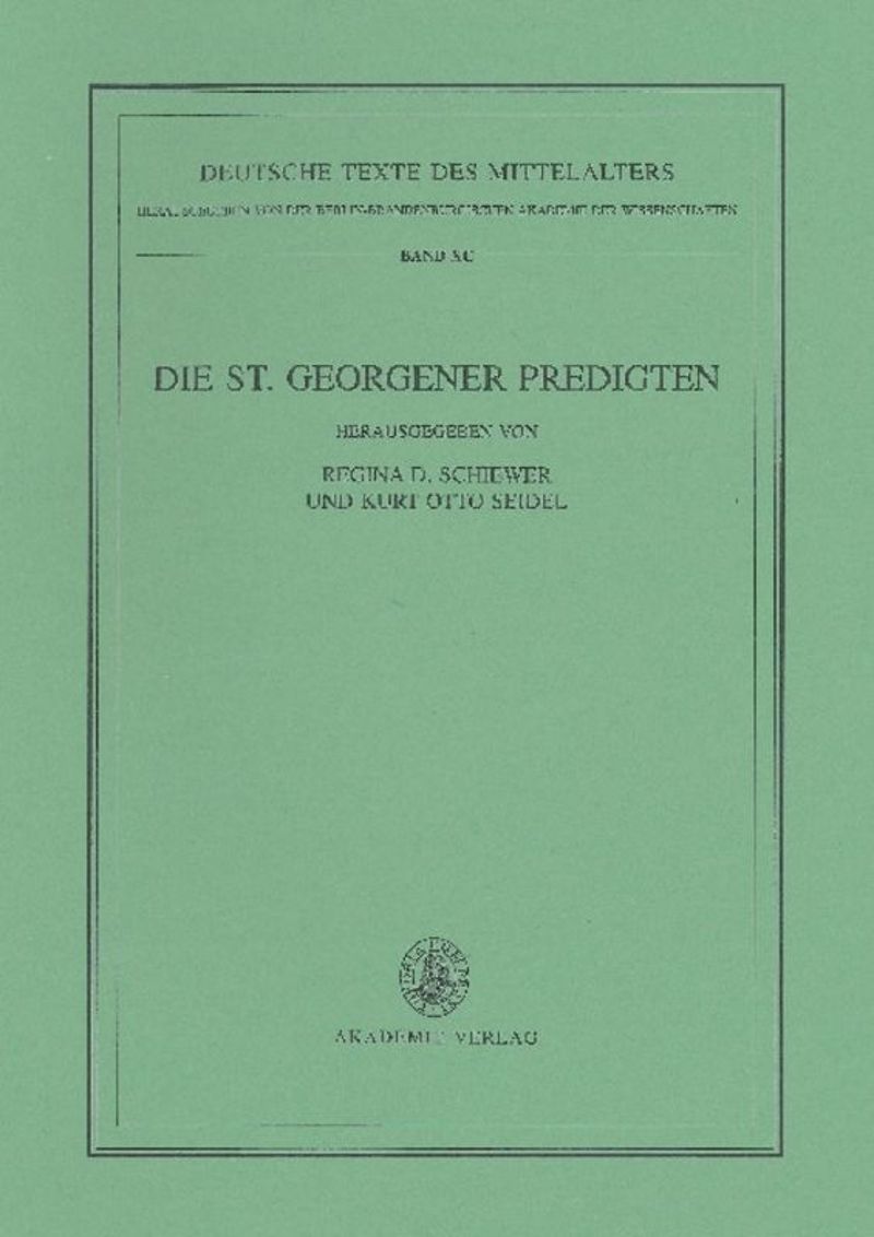 Die St. Georgener Predigten