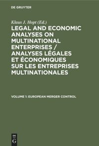 Volume 1 European Merger Control