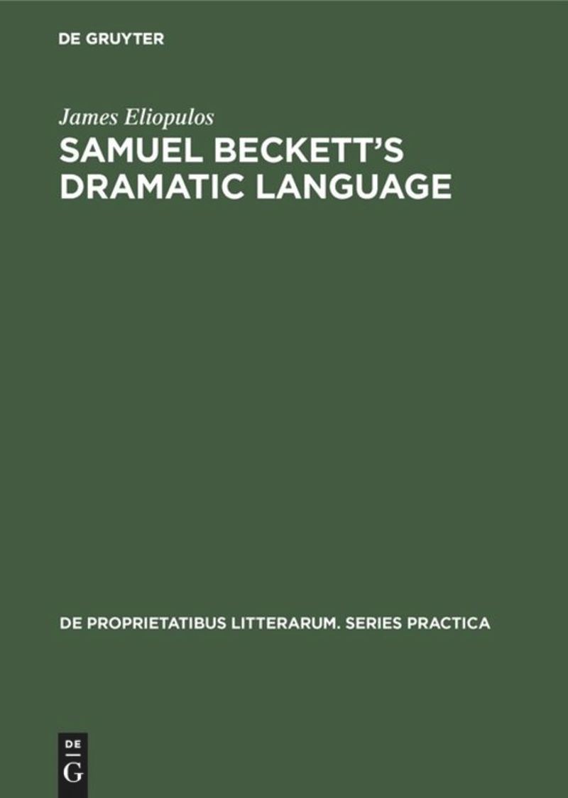 Samuel Beckett’s dramatic language