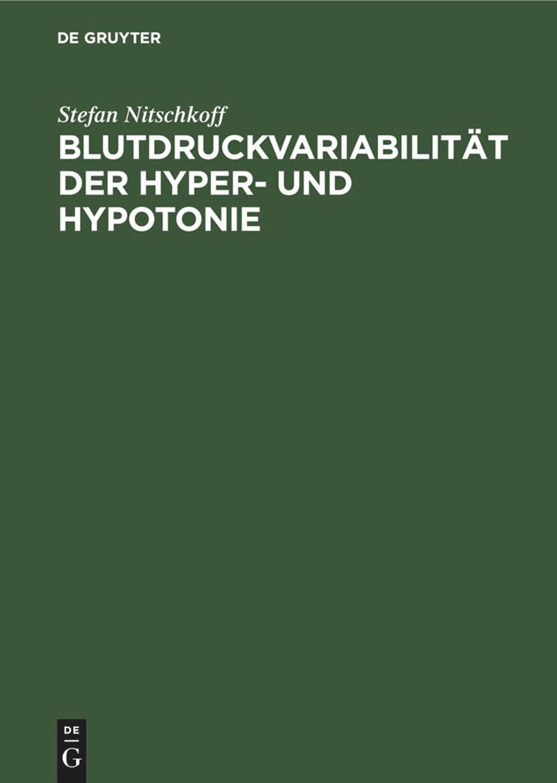 Blutdruckvariabilität der Hyper- und Hypotonie