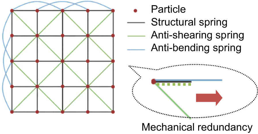 Modeling of virtual clothing and its contact with the human body