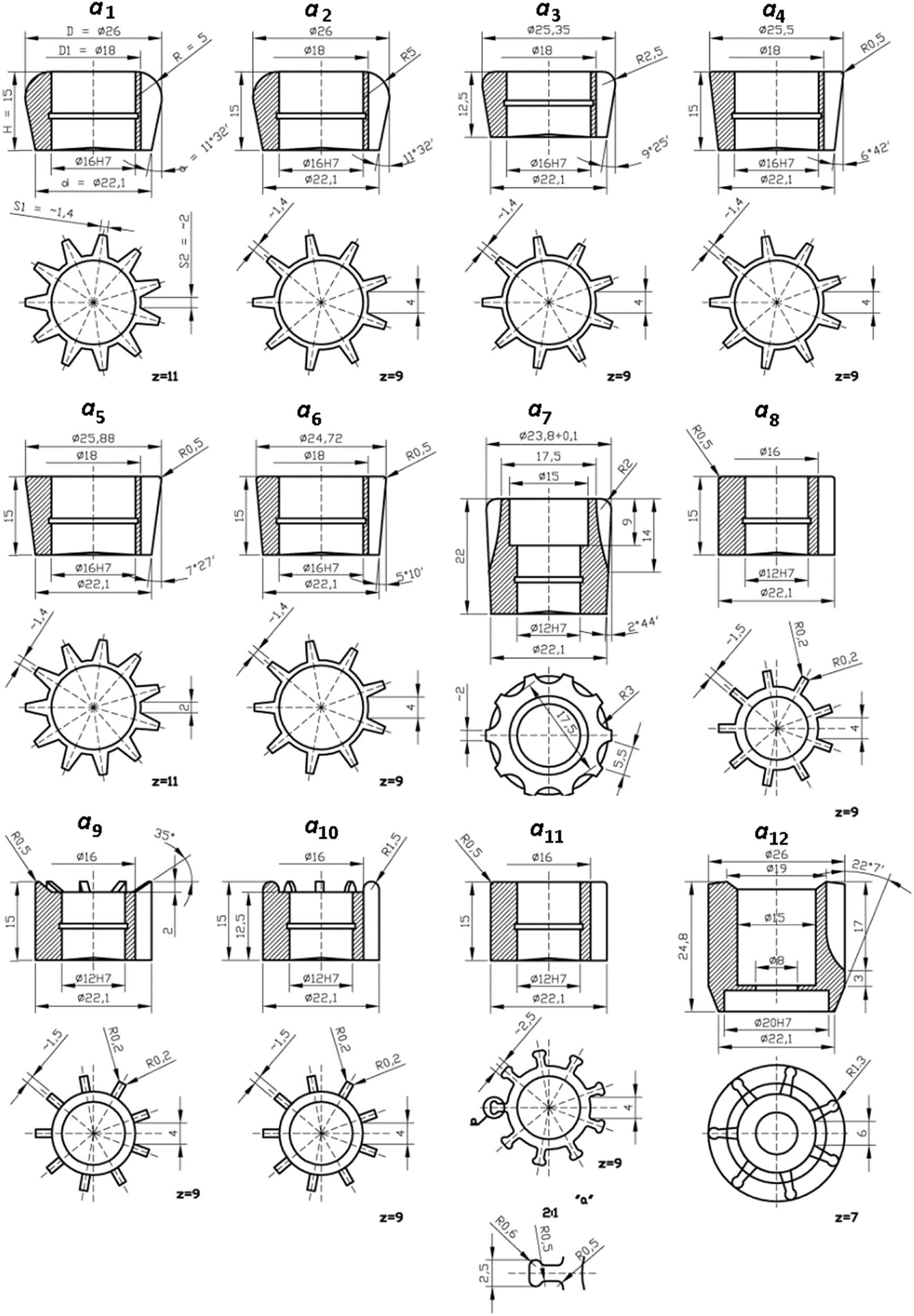 Balloonless spinning spindle head shape optimisation