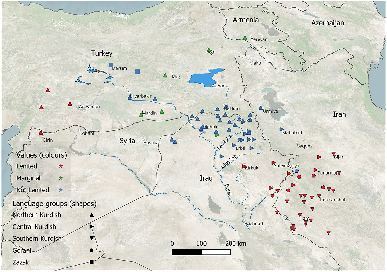 Lenition of voiced stops in Kurdish