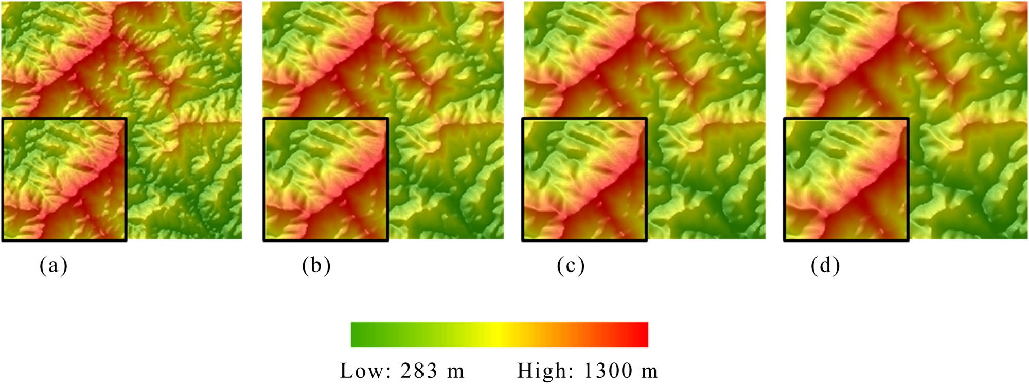 Super-resolution reconstruction of a digital elevation model based on a ...