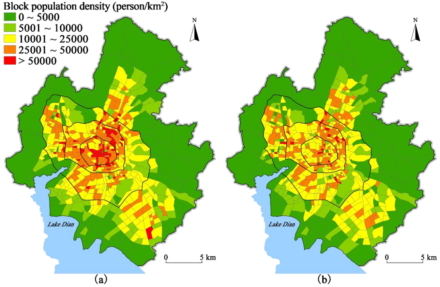 Differences in urban daytime and night block vitality based on mobile ...