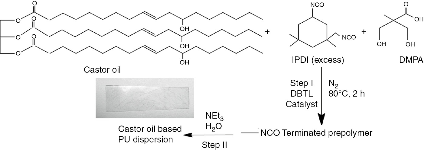The castor oil based water borne polyurethane dispersion; effect of ...
