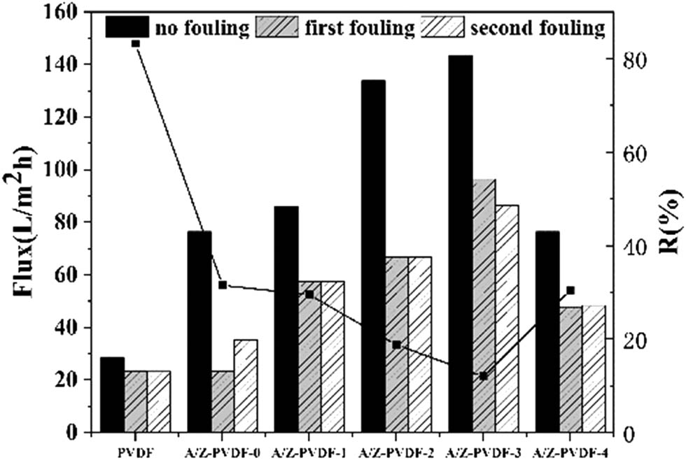 Hydrophilic modification of PVDF membranes by in situ syn...