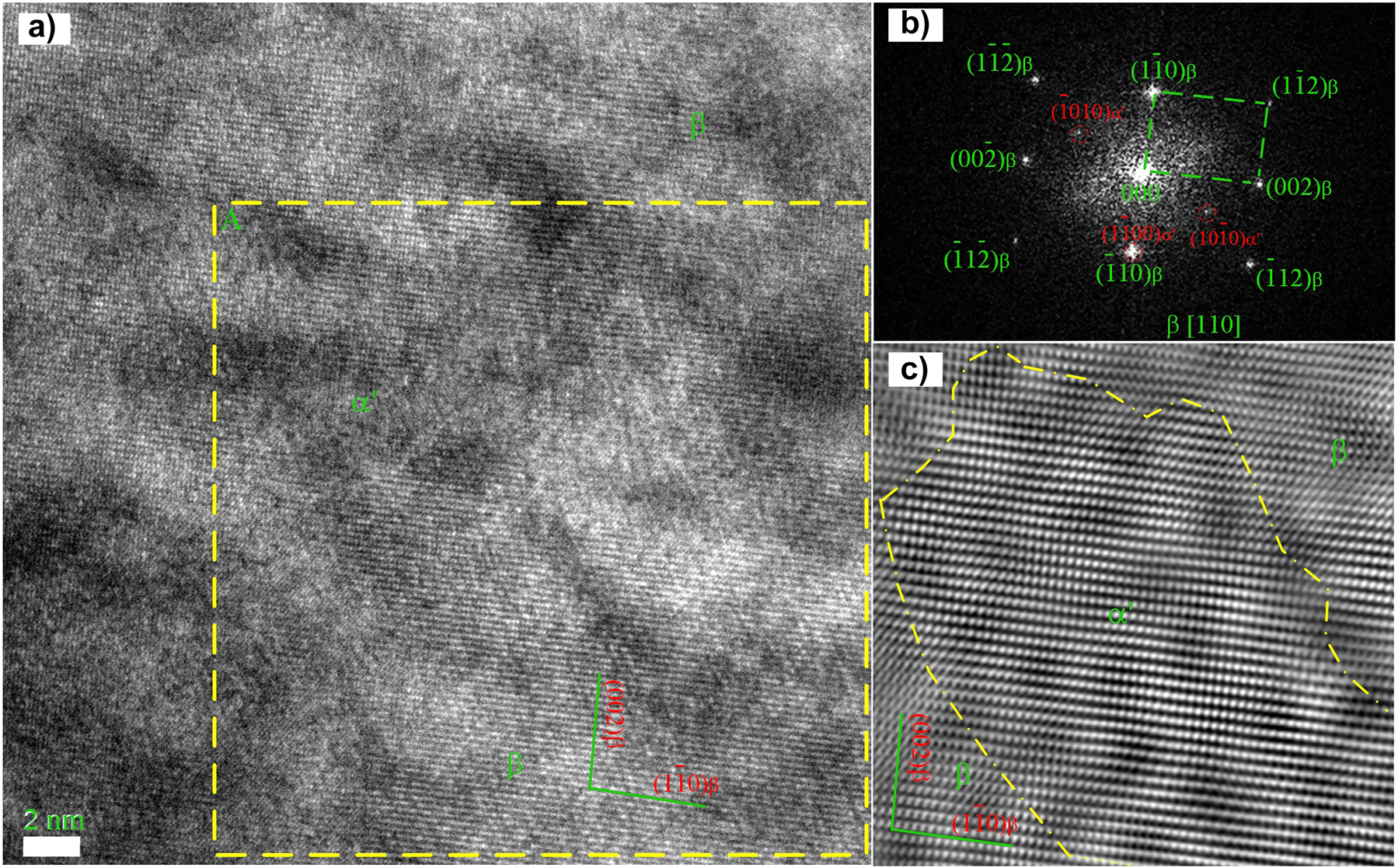 Examination of α′′, α′ and ω phases in a β-type titanium–niobium metal