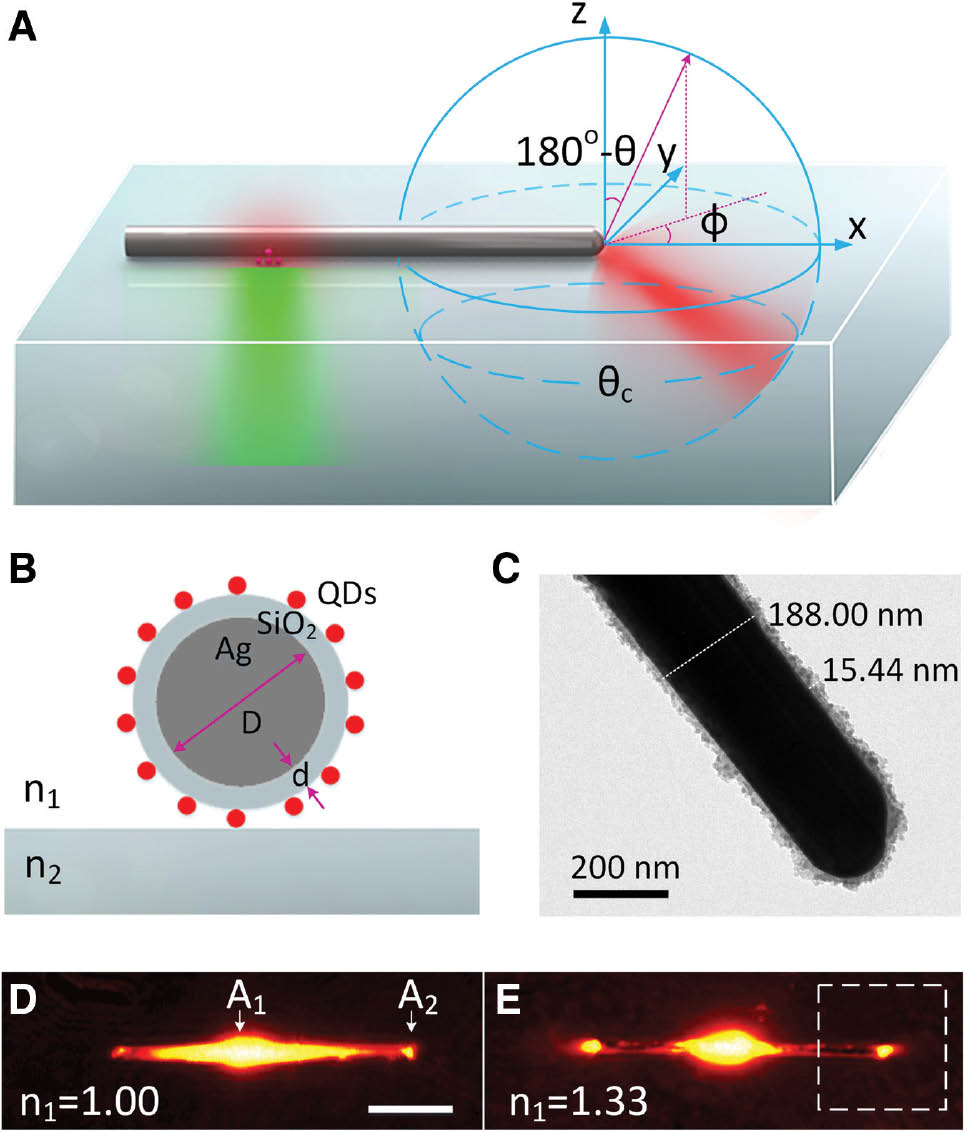 Bidirectional to unidirectional emission of fluorescence controlled by ...