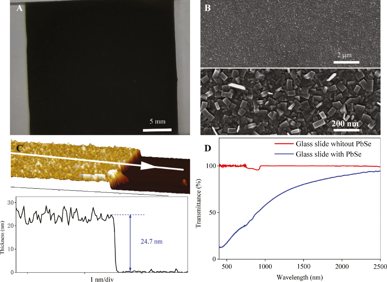 Physical vapor deposition of large-scale PbSe films and i...
