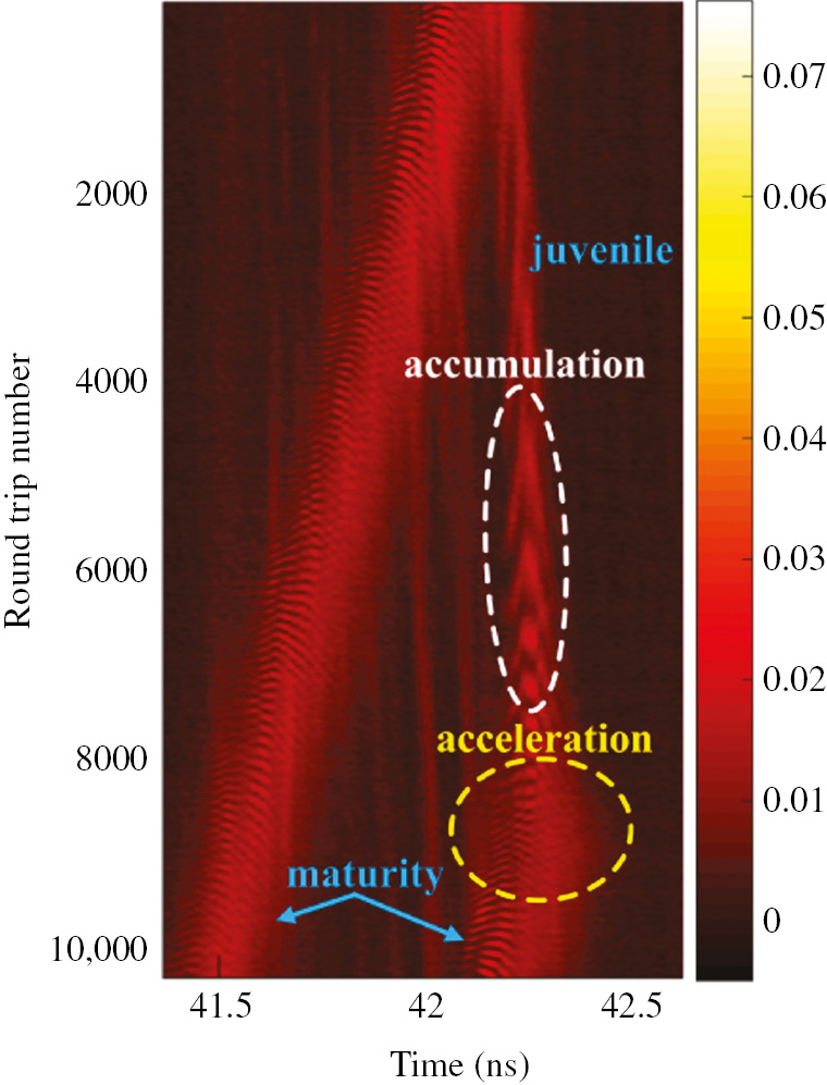Real-time dynamics of soliton collision in a bound-state soliton fiber ...