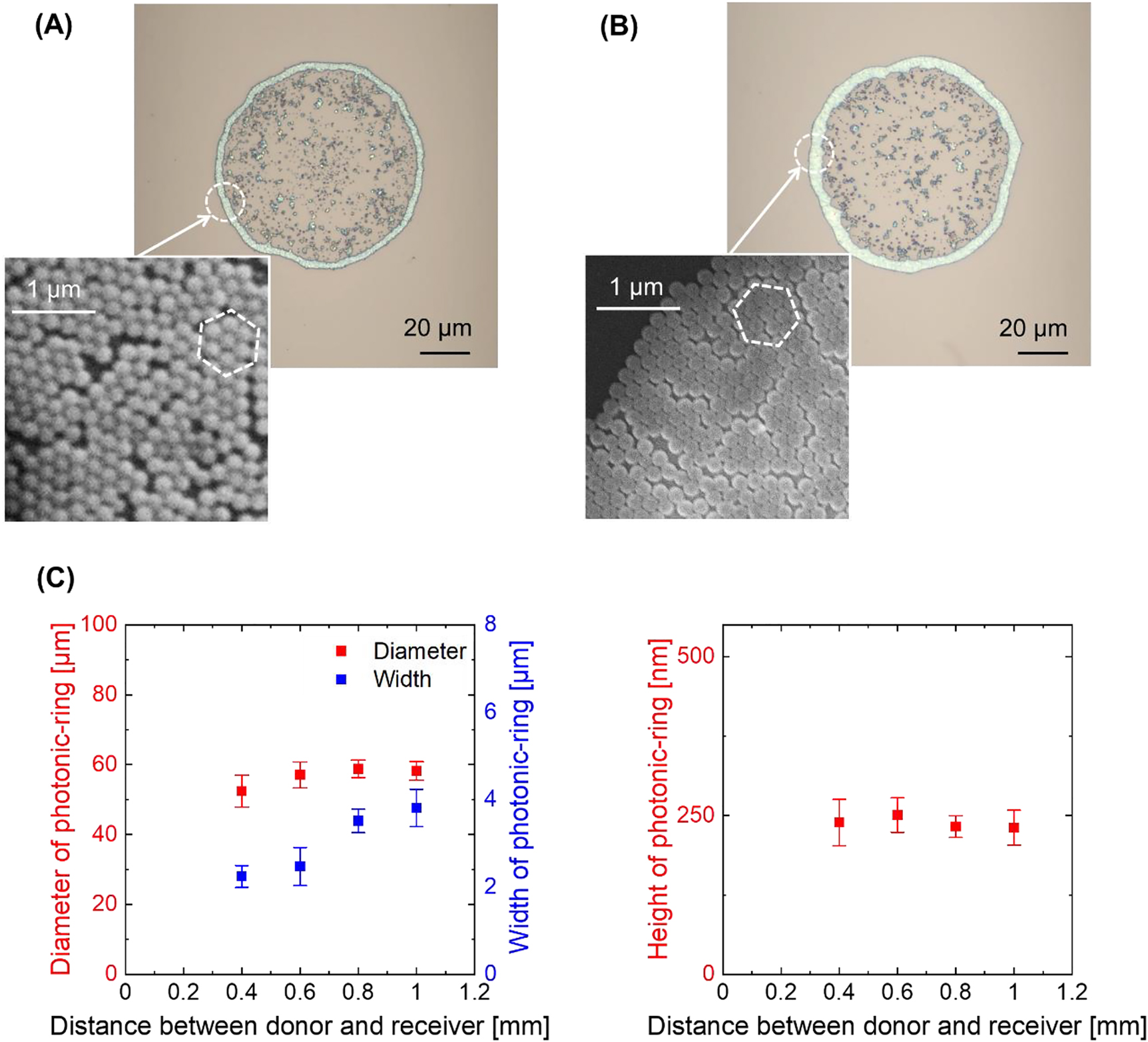 Generation of hexagonal close-packed ring-shaped structures using an ...