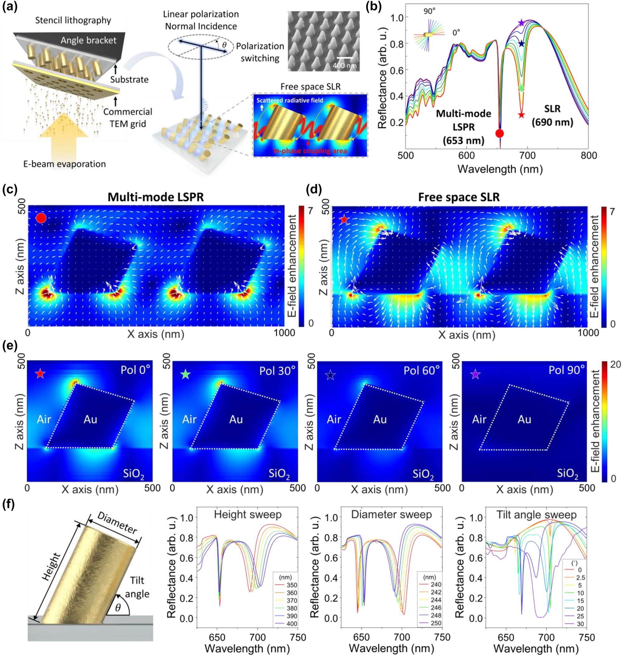 Three-dimensional surface lattice plasmon resonance effect from plasmonic inclined ...