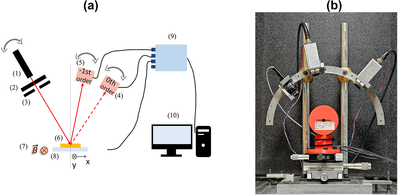 Magneto-plasmonic “switch” device for magnetic field detection