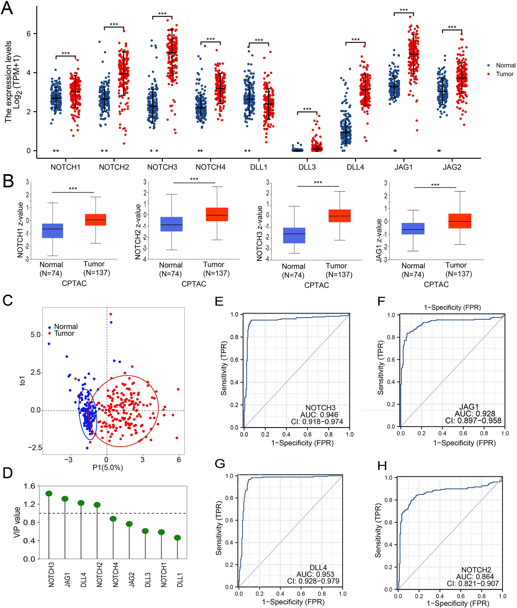 Comprehensive analysis of NOTCH pathway with tumor environment in ...