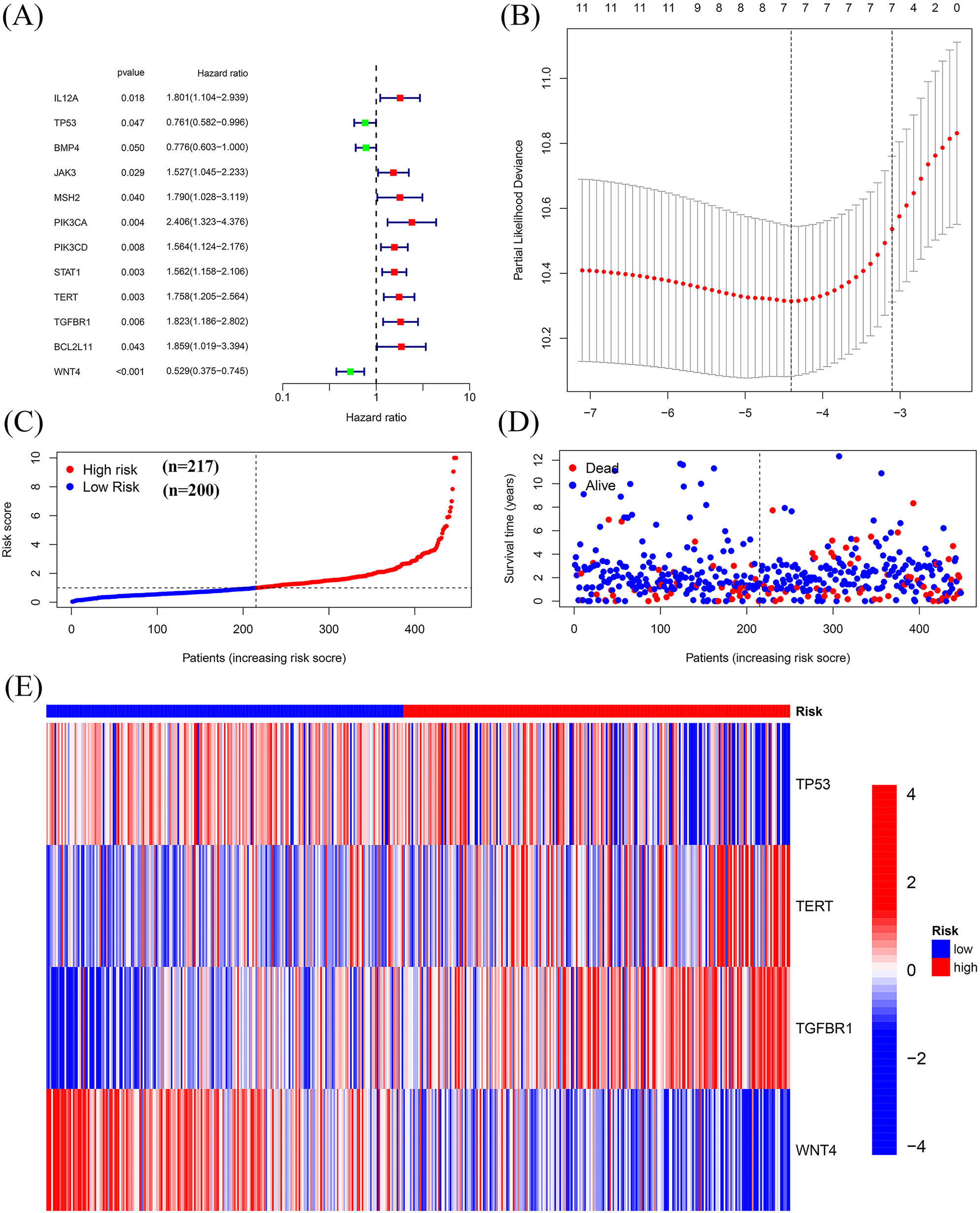 High-throughput sequencing reveals twelve cell death pattern prognostic ...