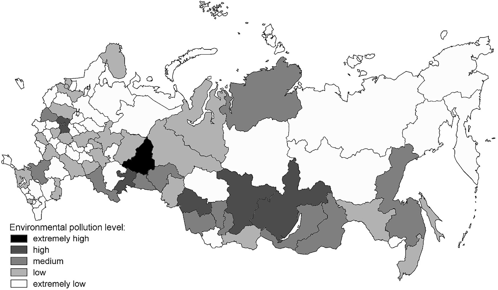 Monitoring-based assessment of environmental pollution in regions of ...