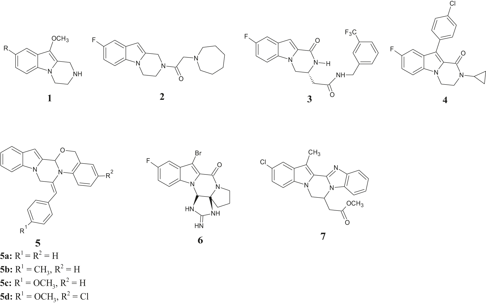 A convenient one-pot approach to the synthesis of novel pyrazino[1,2-a]indoles fused to ...
